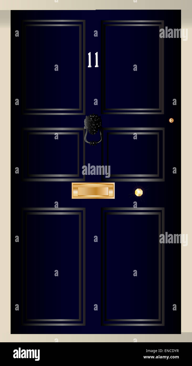 11 downing street door hi-res stock photography and images - Alamy