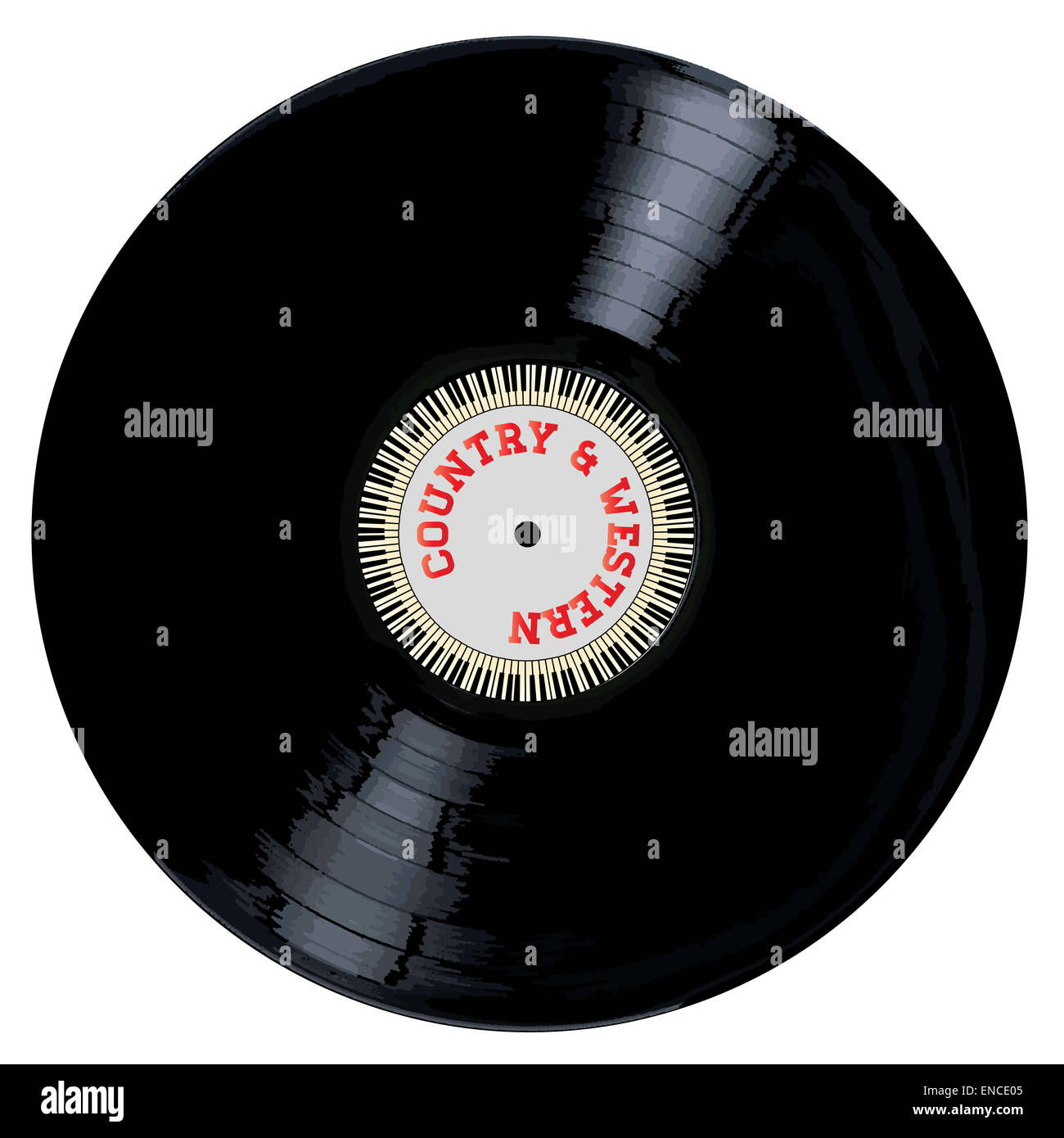 A typical LP vinyl record with the legend Country and Western and a ...