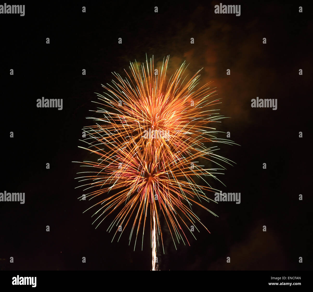 beautiful fireworks over sky at the night Stock Photo - Alamy