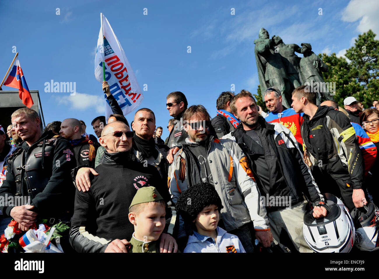 About 30 bikers, including some Russian ones, passed from the Czech ...
