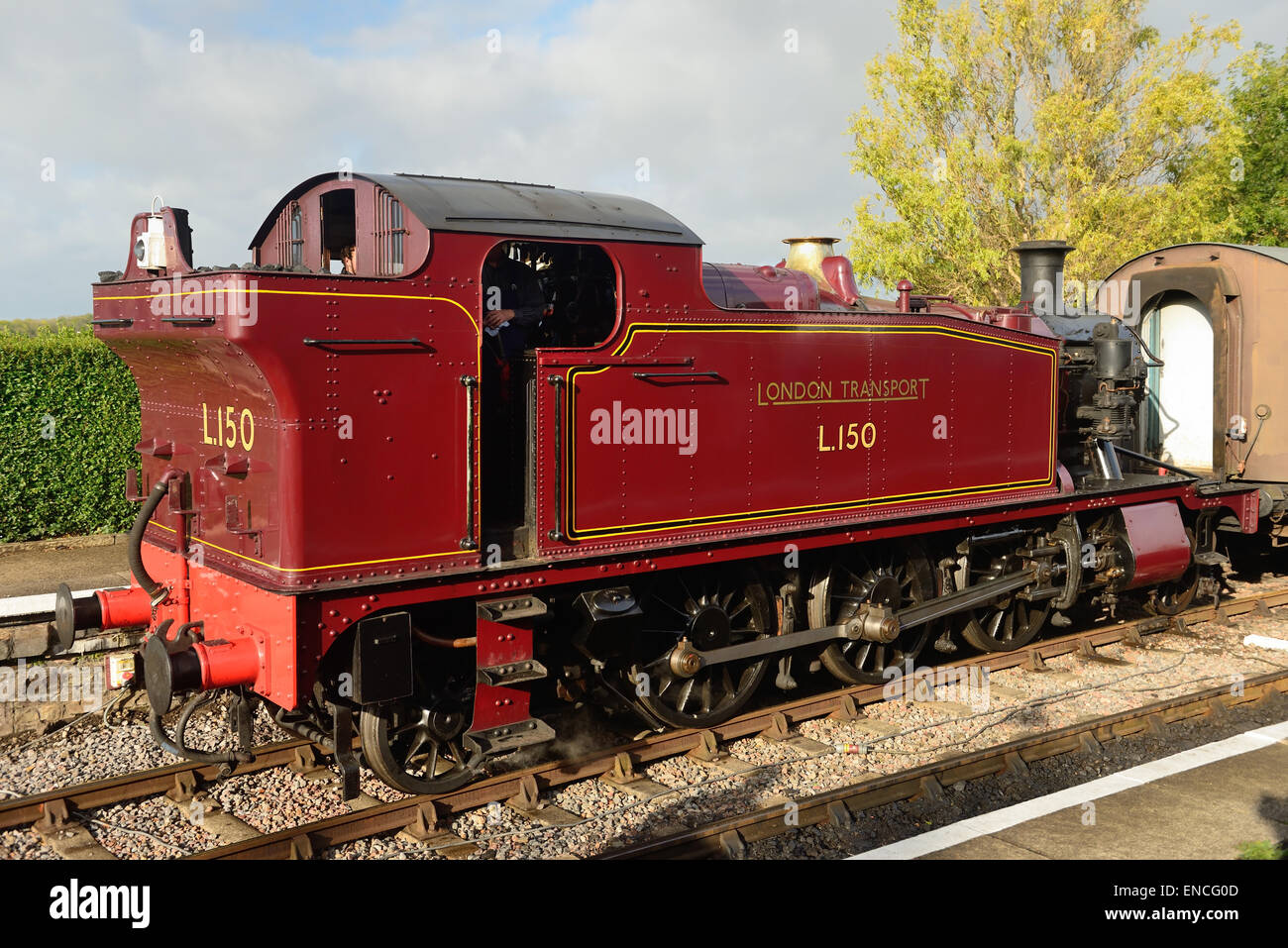 GWR 4575 class 2-6-2 tank engine No 5521, seen here as London Transport ...