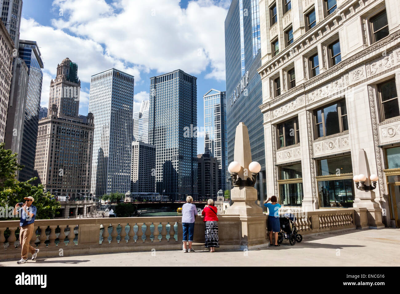 Chicago Illinois,Michigan Avenue,Chicago River water,skyline,skyscraper ...