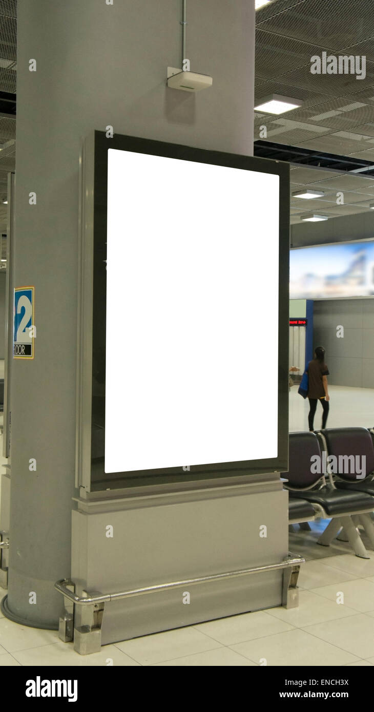 empty advertisement blank in a modern building Stock Photo - Alamy