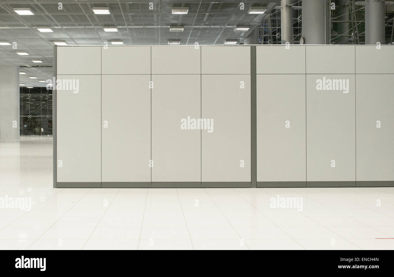 Gallery Interior with empty partition background Stock Photo - Alamy