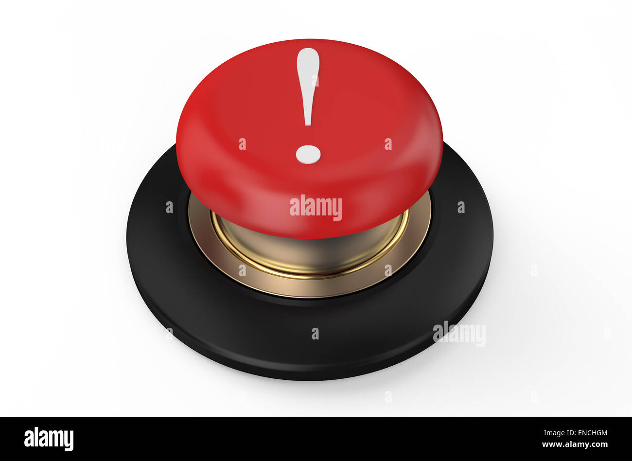 exclamation mark ! Button isolated on white background Stock Photo - Alamy