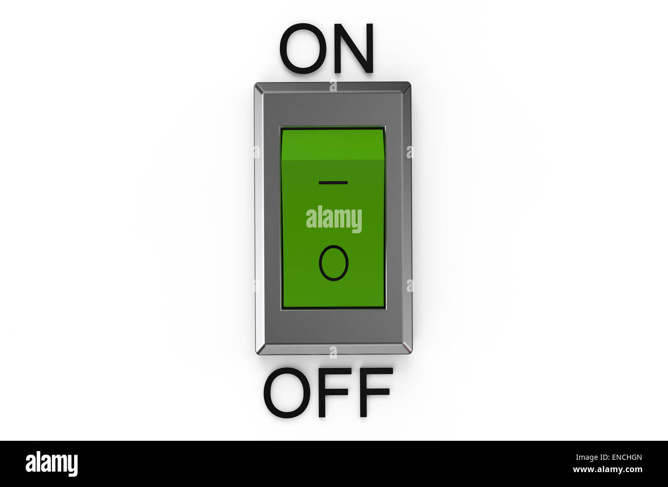 green switch isolated on white background Stock Photo - Alamy