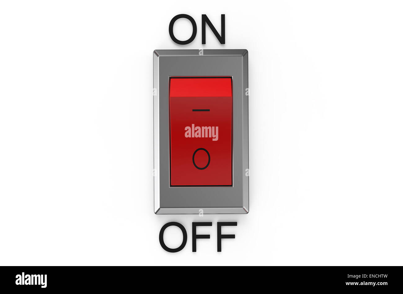 red switch isolated on white background Stock Photo - Alamy