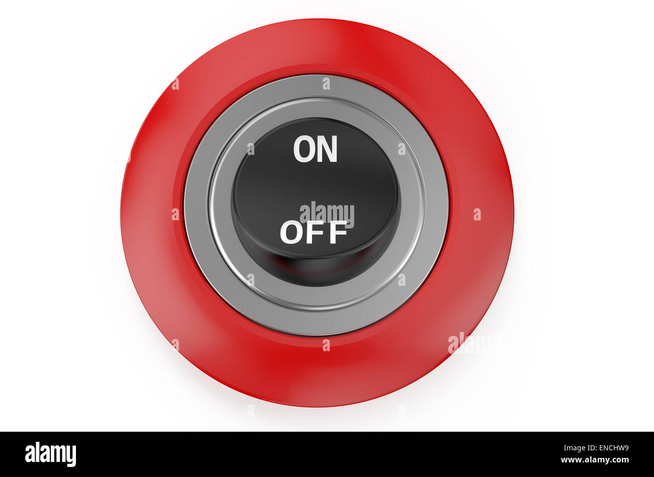 round switch isolated on white background Stock Photo - Alamy
