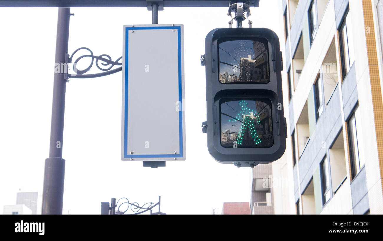 green traffic light walk at city Stock Photo - Alamy