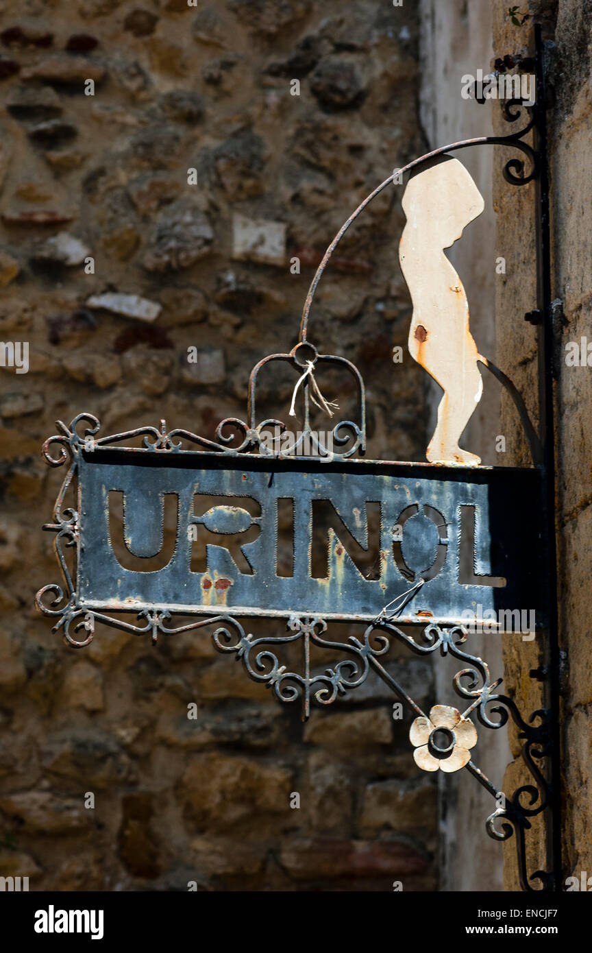 Urinol urinal sign in the Alfama district adjacent to the Castelo de ...