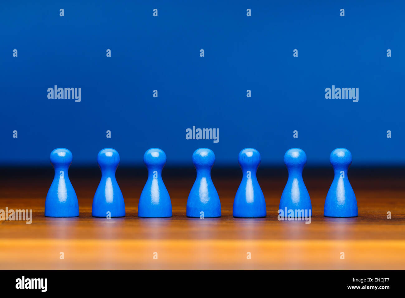 Concept for: team, business, organization, working together. With blue ...