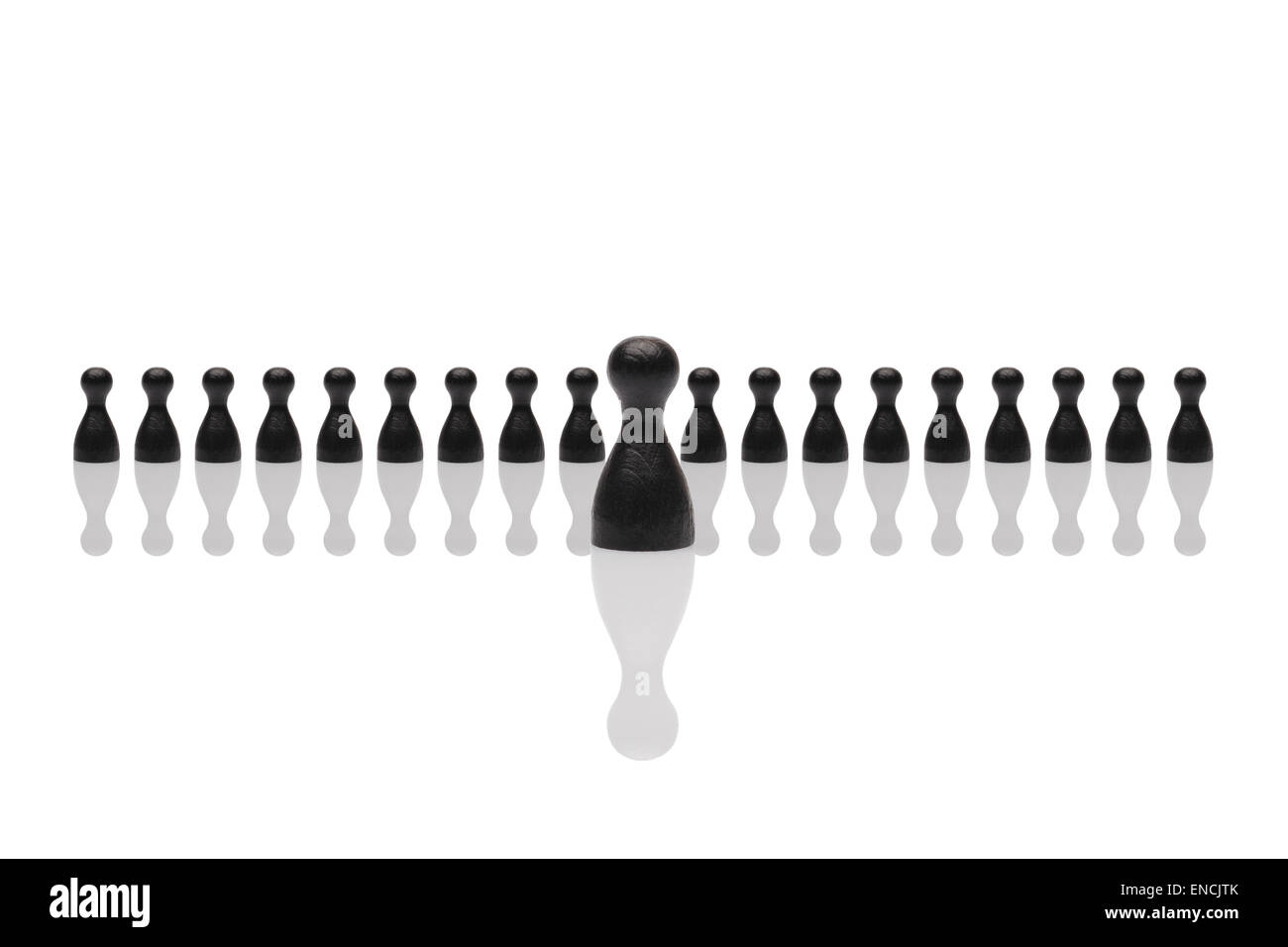 Business concept for leader team, leadership, step forward.Line of ...