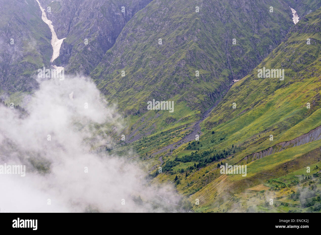 View from View of a Pyrenean valley from the road between Bielsa and ...
