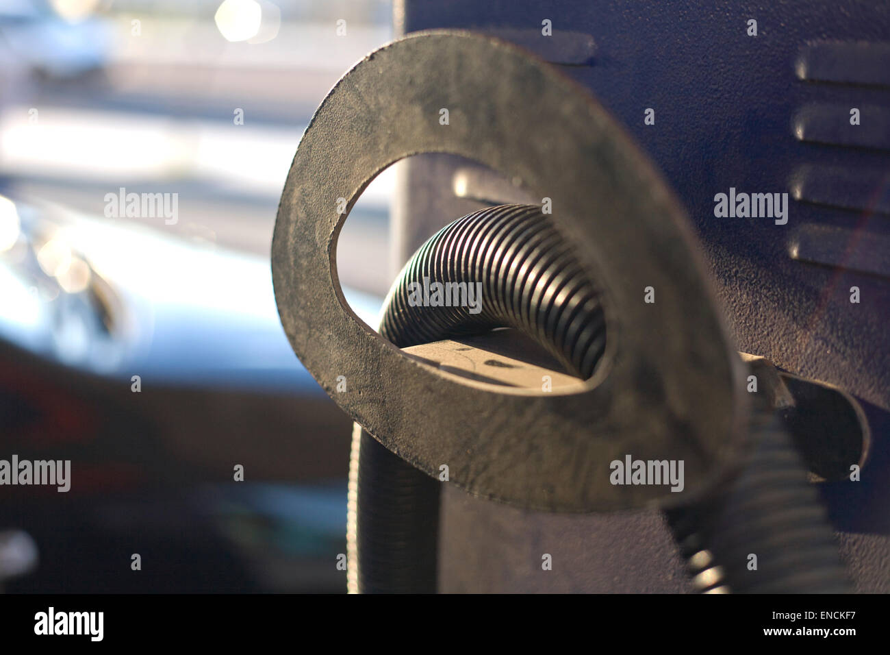 Vacuum cleaner detail hanging on the cleaning station Stock Photo - Alamy