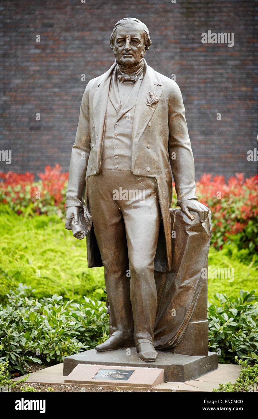 Statue of Joseph Brotherton on Bridge Street Manchester UK on the ...