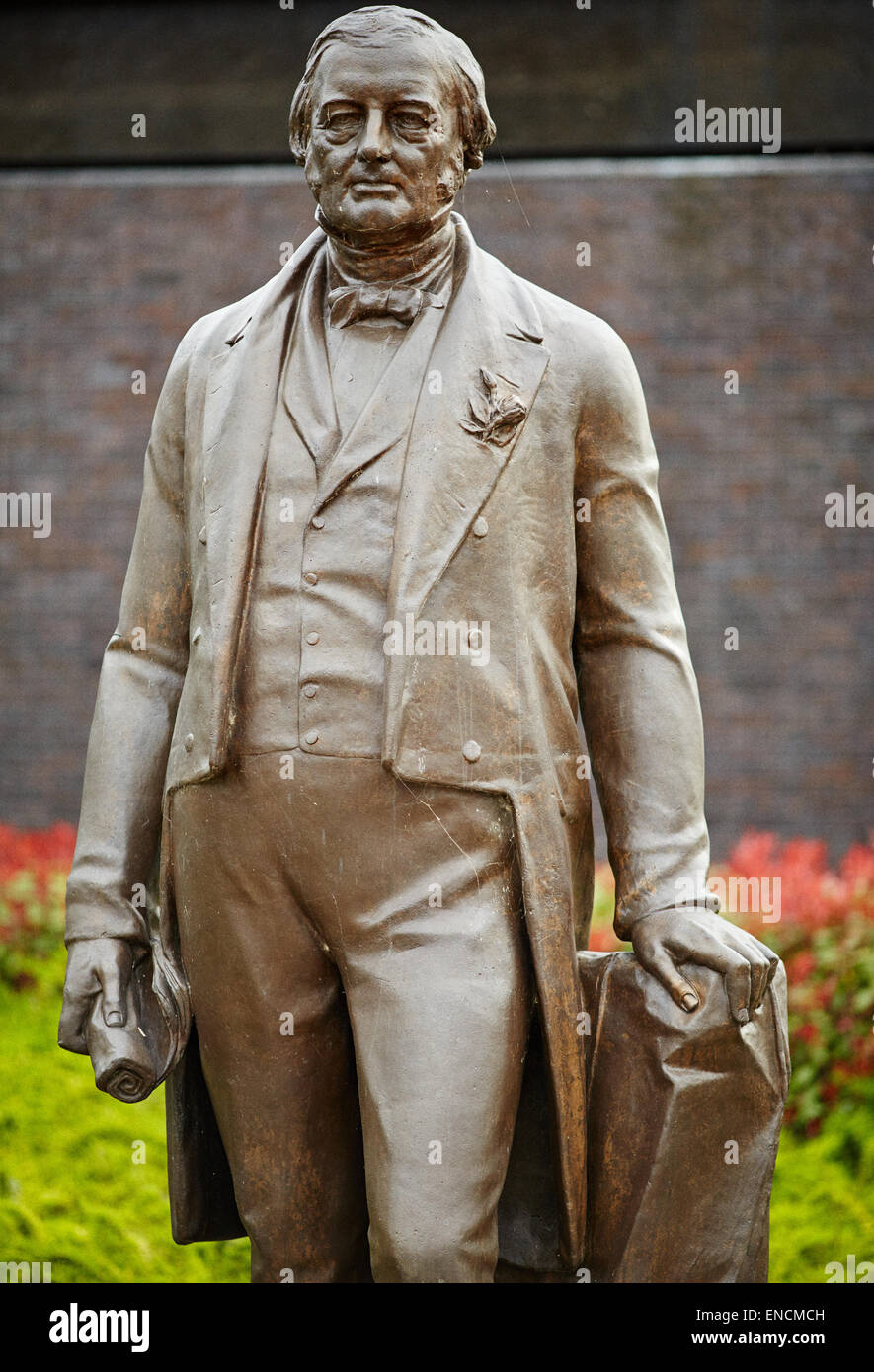 Statue of Joseph Brotherton on Bridge Street Manchester UK on the ...