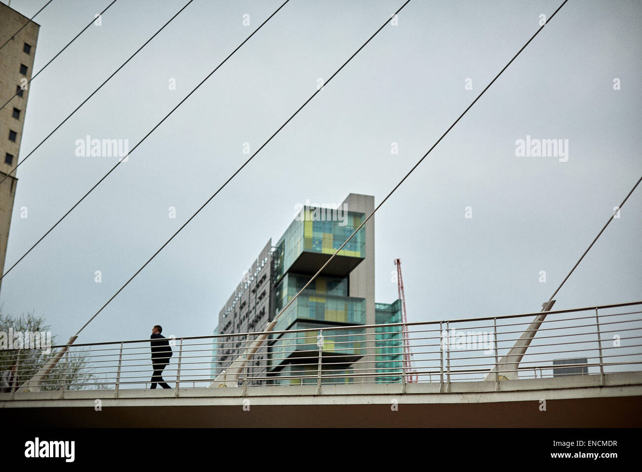 Trinity Bridge is a three-way footbridge which crosses the River Irwell ...