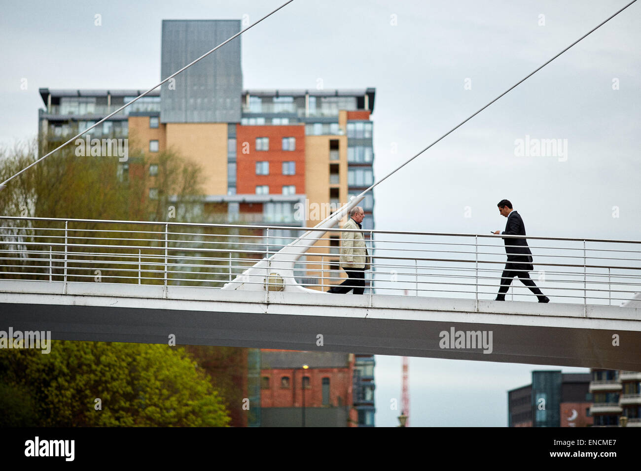 Trinity Bridge is a three-way footbridge which crosses the River Irwell ...
