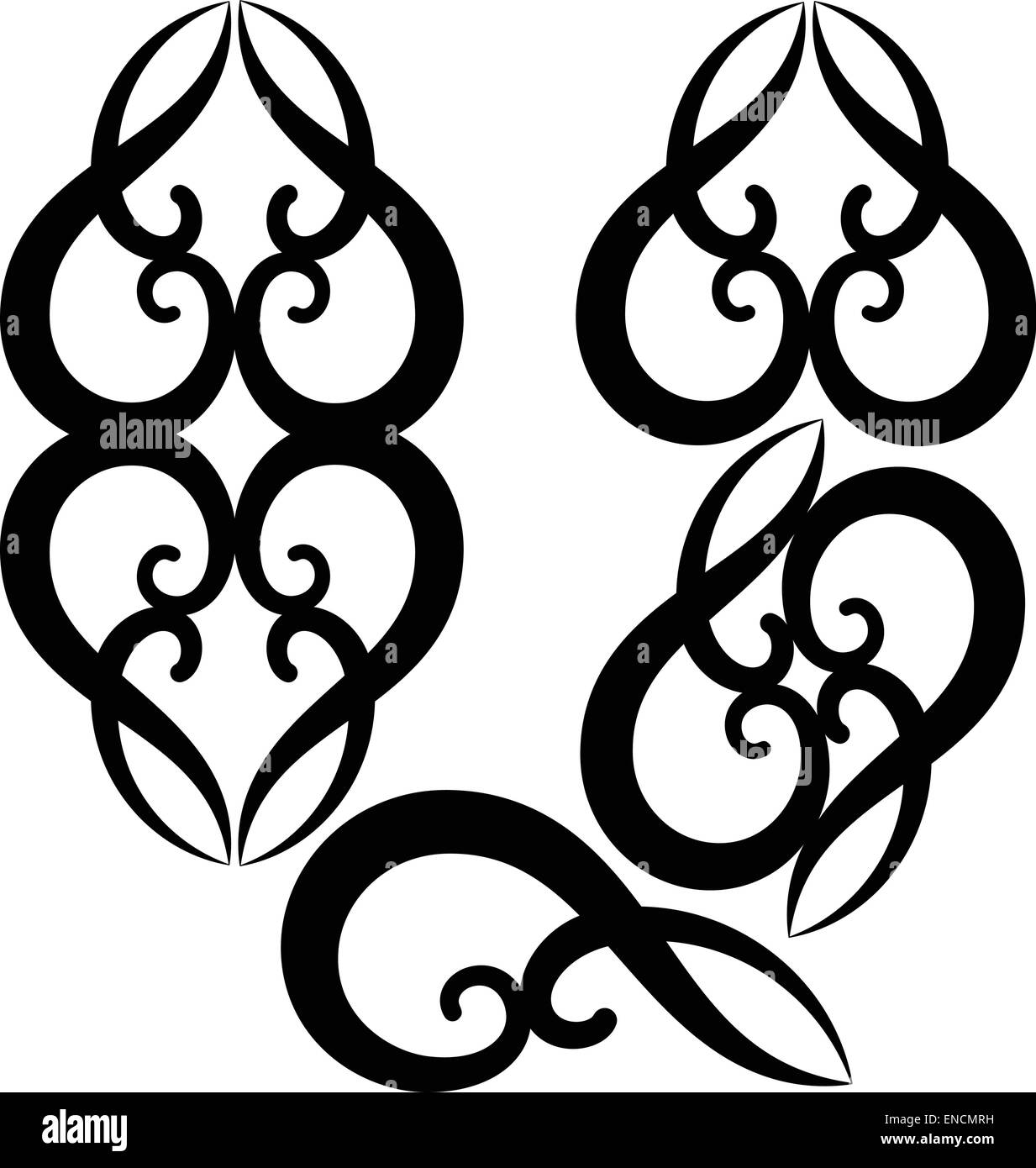 Victorian flower ornaments Black and White Stock Photos & Images - Alamy