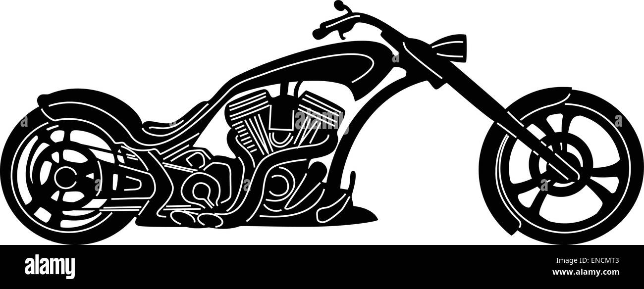 Chopper Motorcycle Silhouette