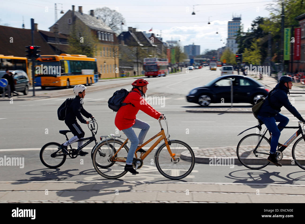 Cyclists in Copenhagen, Denmark Stock Photo - Alamy