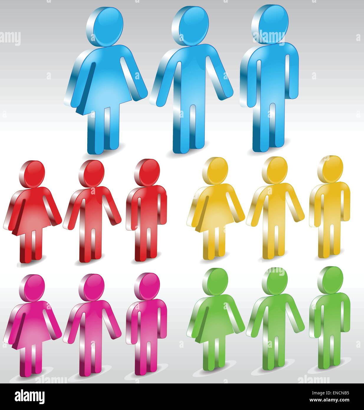 3d illustration man woman Stock Vector Images - Alamy