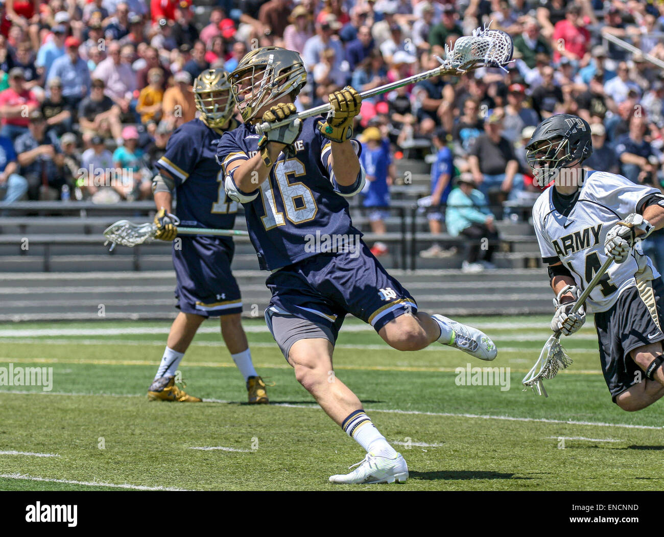 New York, USA. 2nd May, 2015. Sergio Perkovic #16 shoots and scores ...