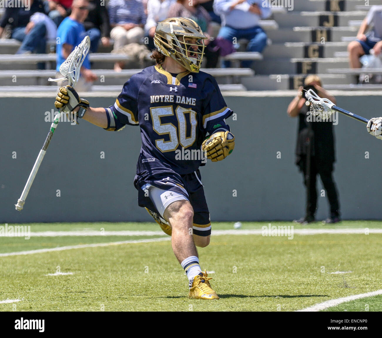 New York, USA. 2nd May, 2015. Matt Kavanagh #50 looks to make a play ...