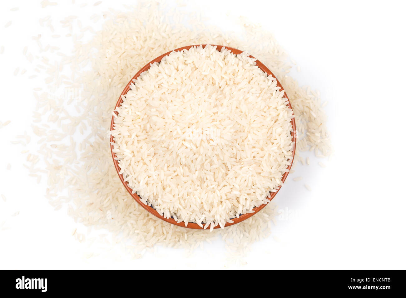 bowl of rice isolated on a white background Stock Photo - Alamy