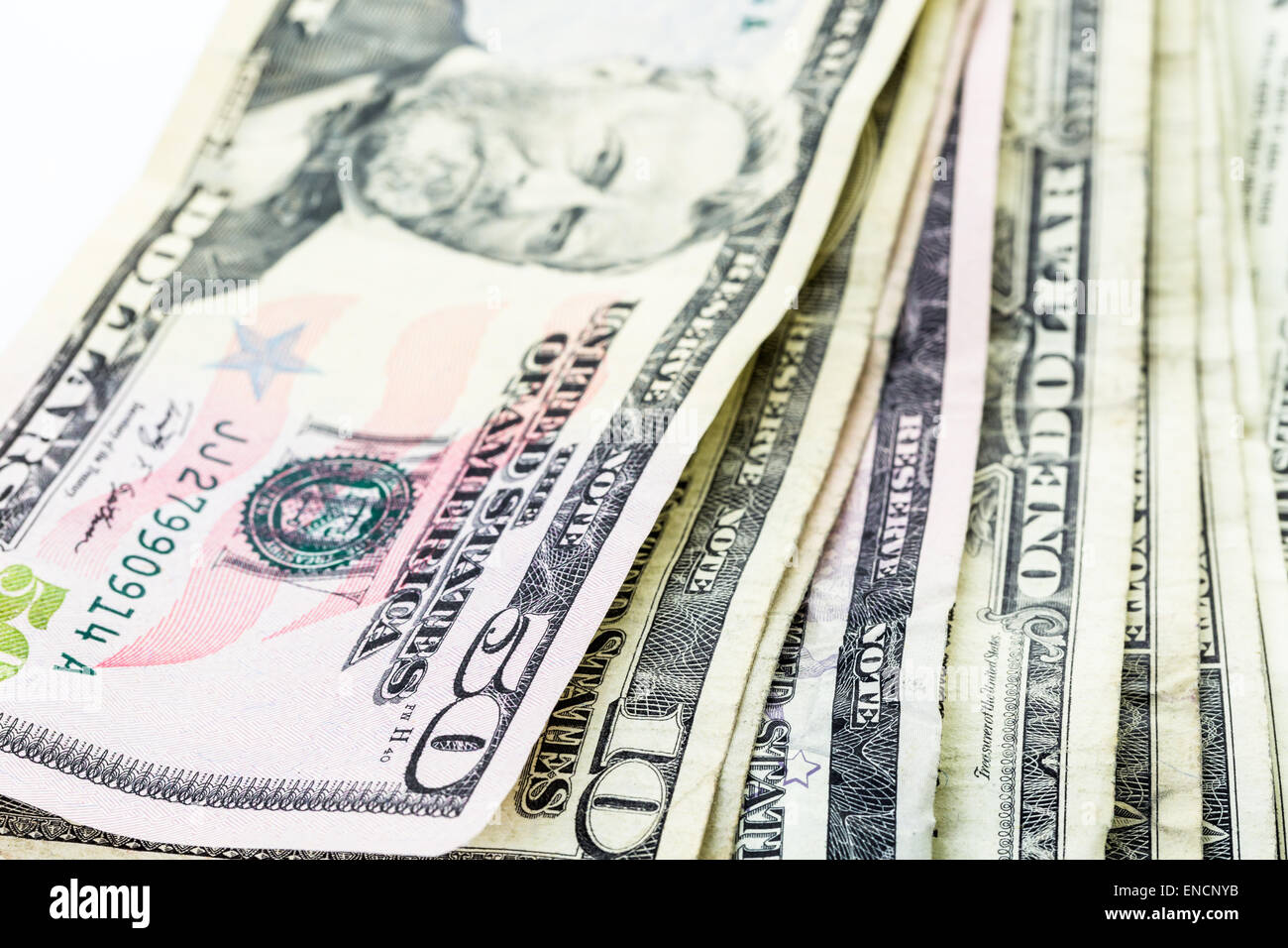 American bills on a white backgreound Stock Photo - Alamy