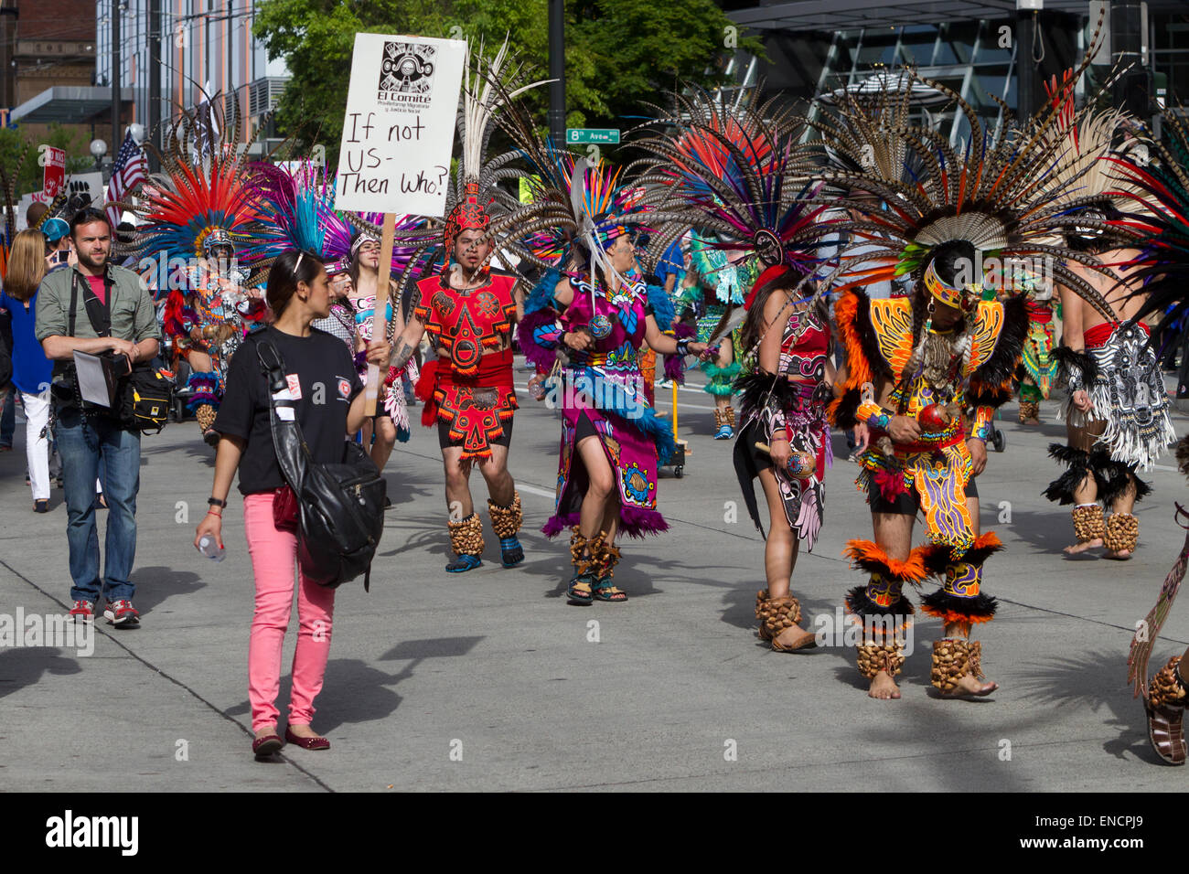 Seattle, Washington, USA. 1st May, 2015. 14th Annual May Day March for ...