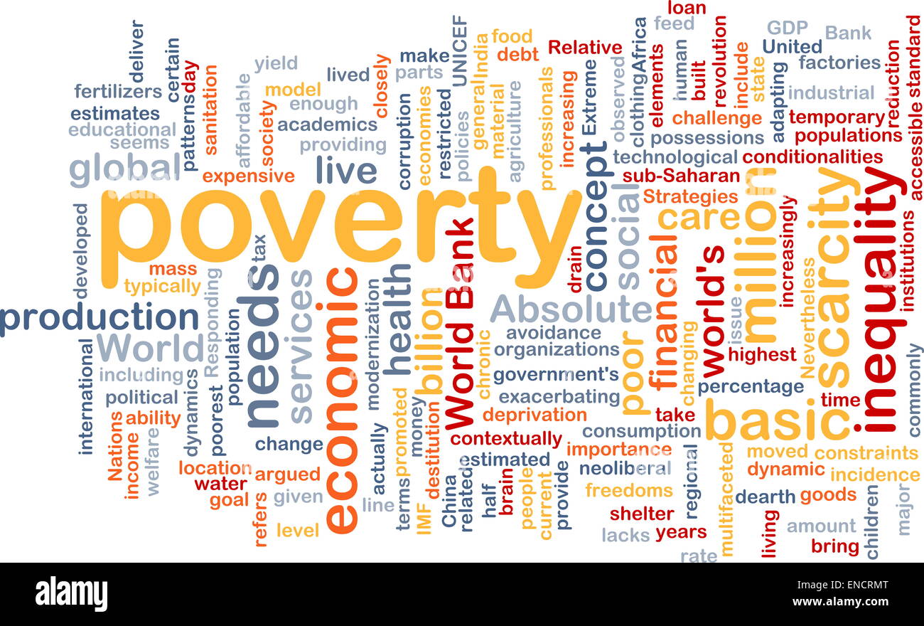 Background text pattern concept wordcloud illustration of poverty Stock ...