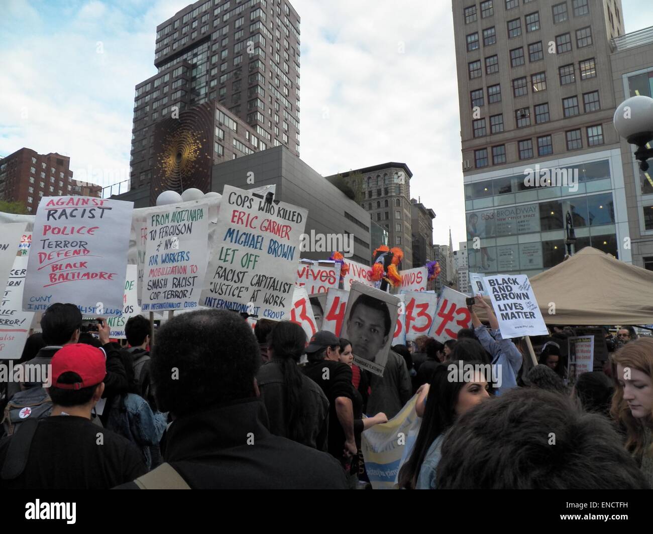 New York, USA. 02nd May, 2015. May Day rally at Union Sq. New York City ...