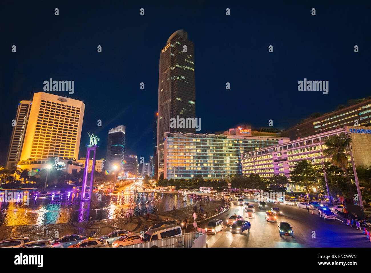 Jakarta business downtown night traffic hi-res stock photography and ...
