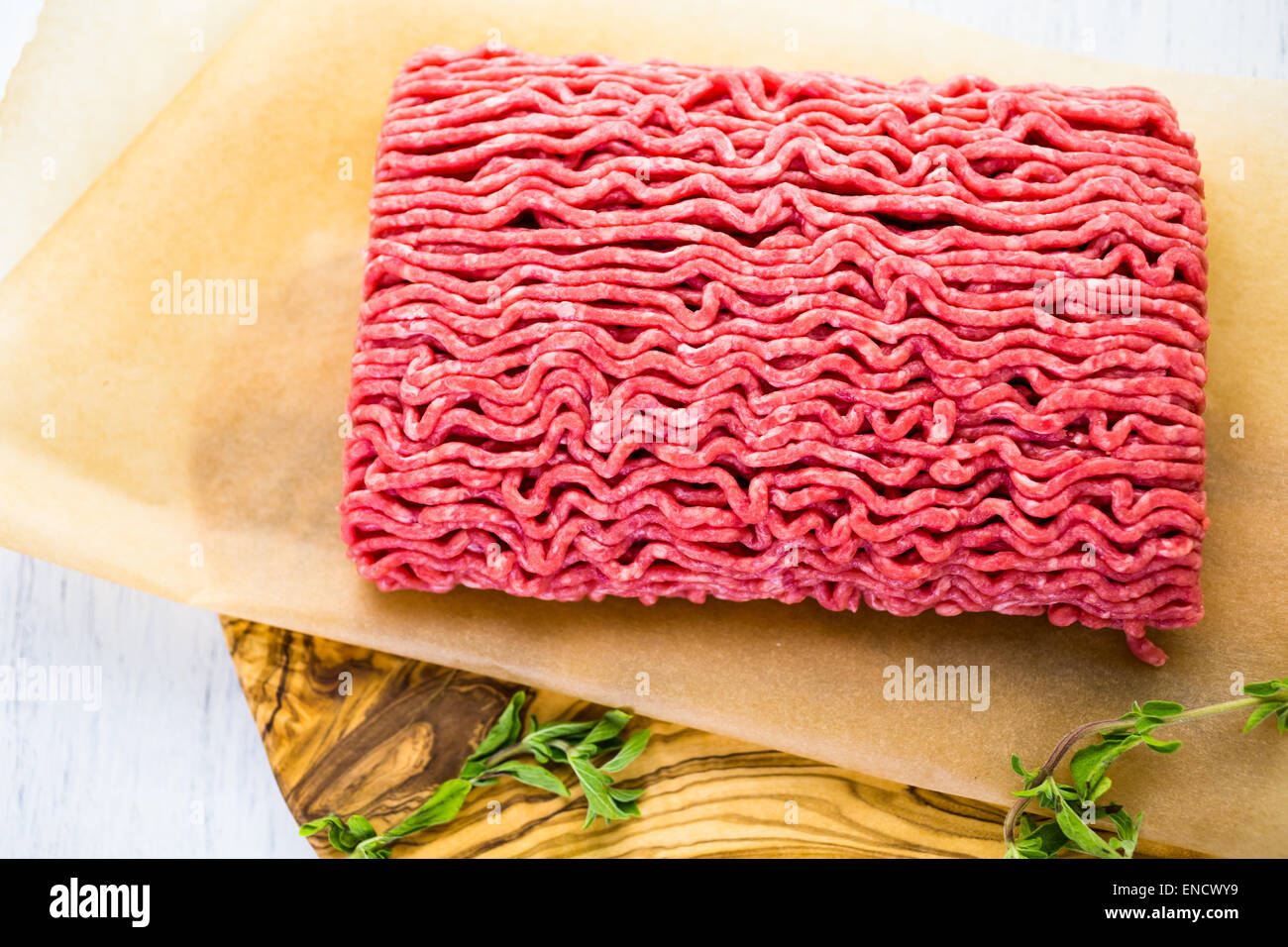 Freshly grounded beef ready for cooking Stock Photo - Alamy