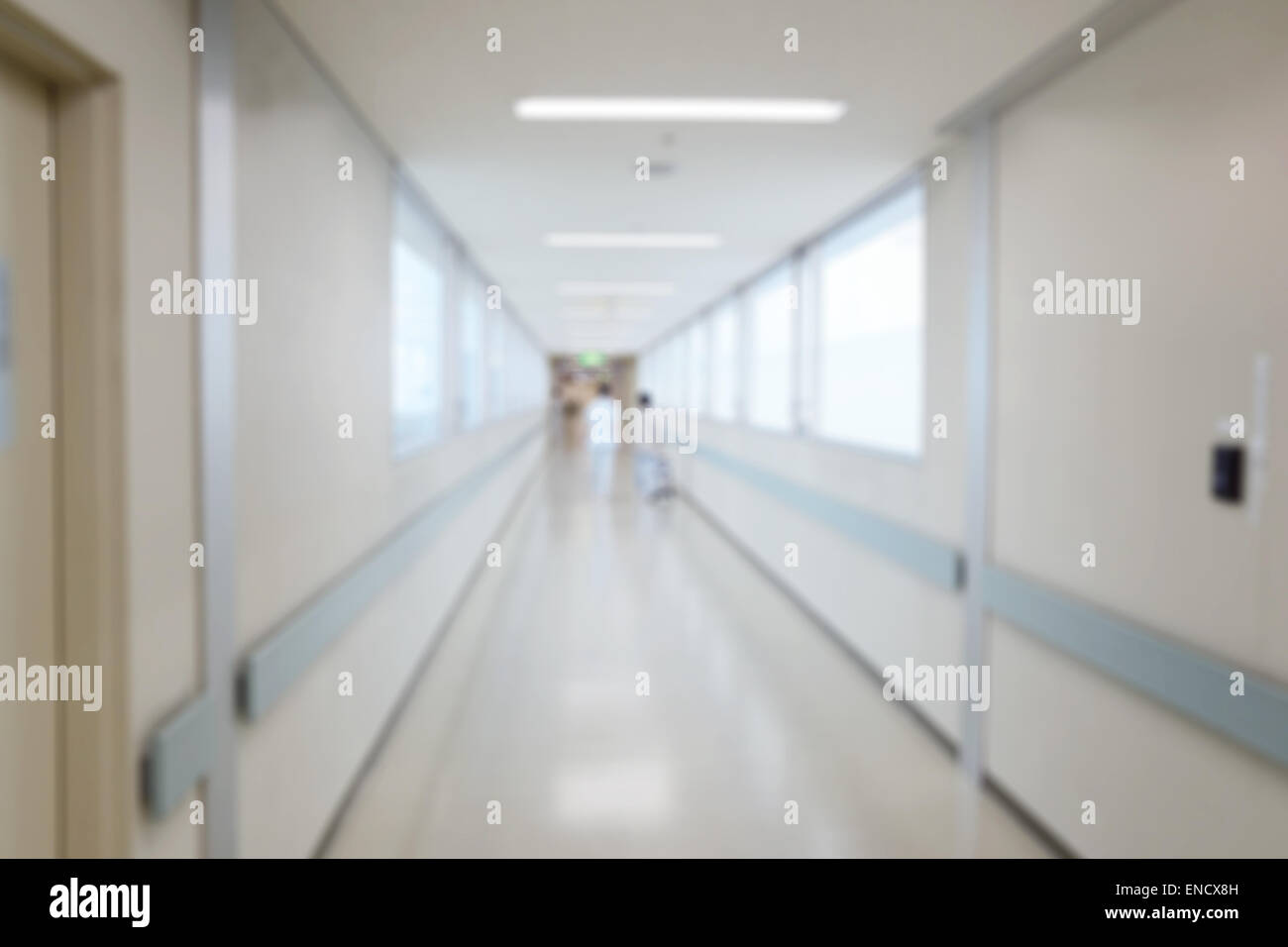Blur background of hospital walkway Stock Photo - Alamy
