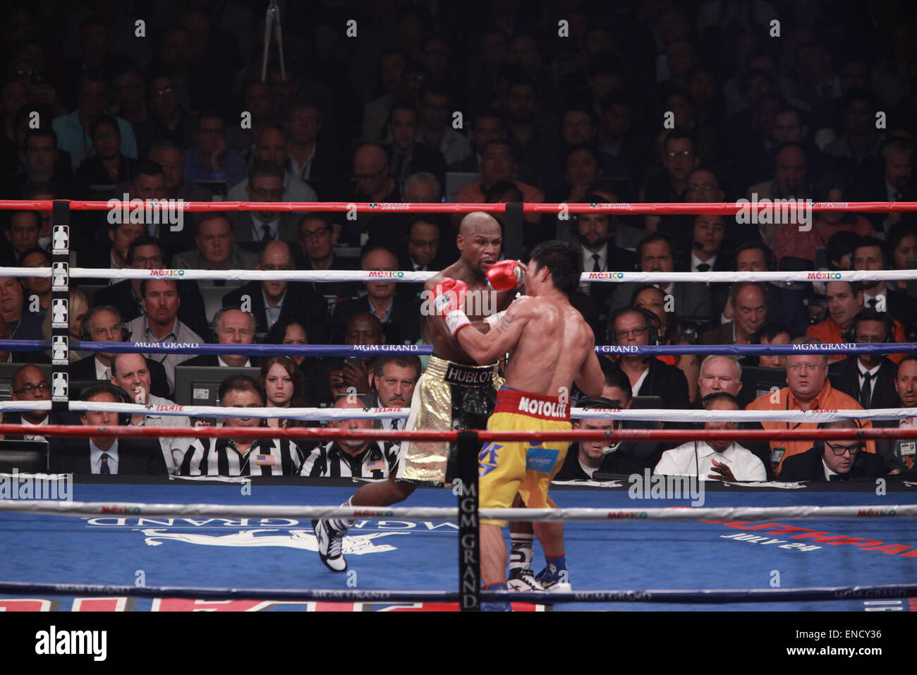 Las Vegas, Nevada, USA. 2nd May, 2015. Boxers Floyd Mayweather and ...