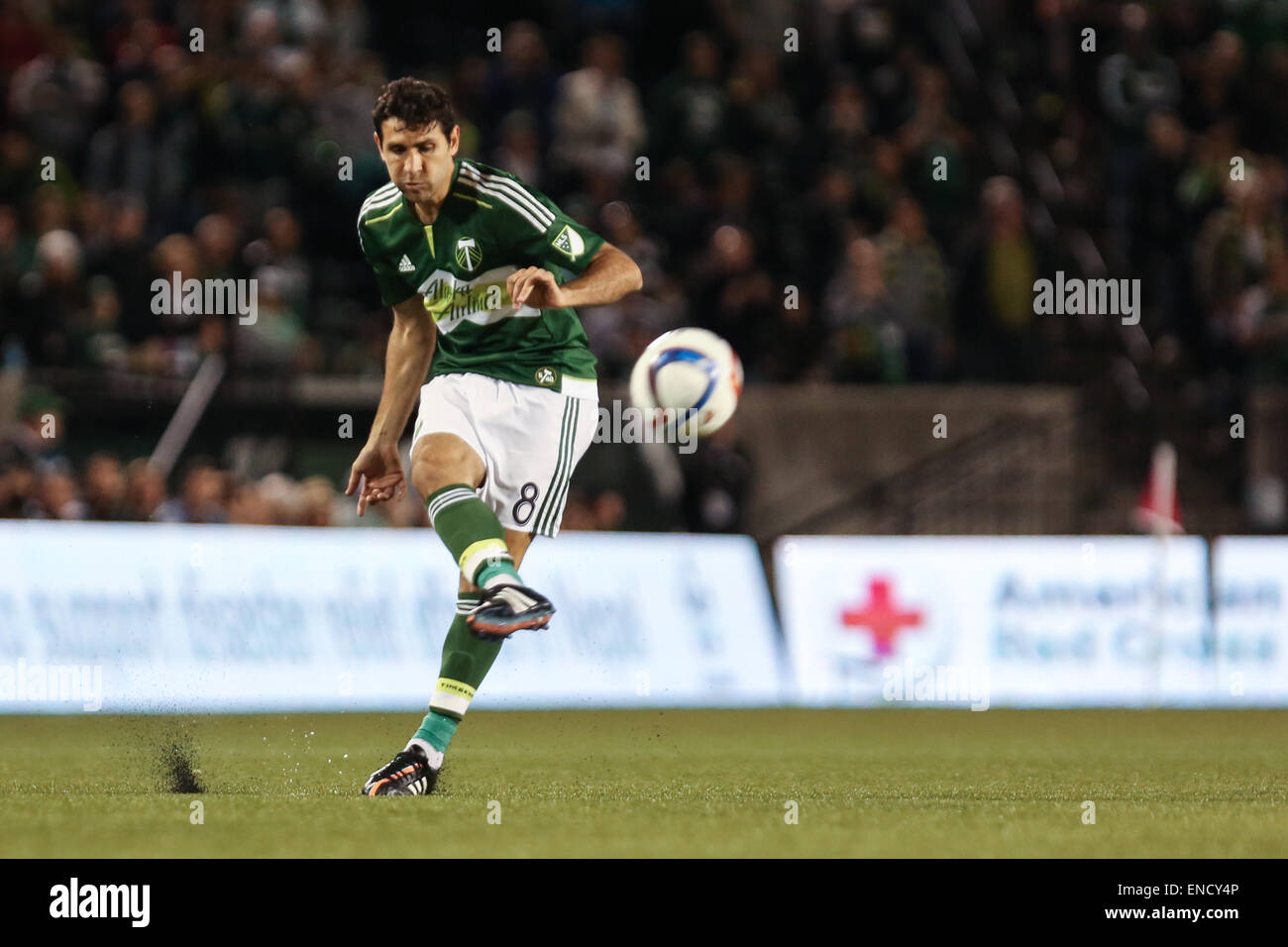 May 2, 2015 - DIEGO VALERI (8) sends a free kick. The Portland Timbers ...