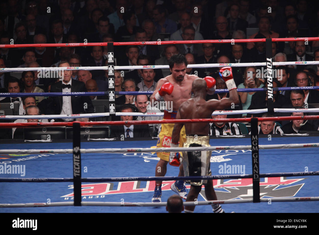 Las Vegas, Nevada, USA. 2nd May, 2015. Boxers Floyd Mayweather and ...
