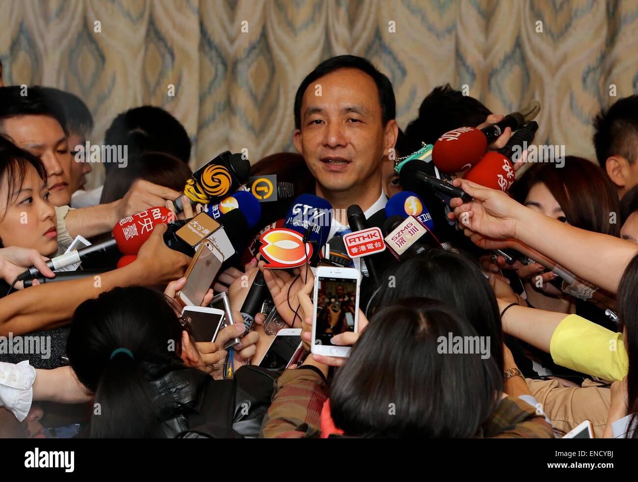 Shanghai, China. 3rd May, 2015. Eric Chu (C), chairman of the ...