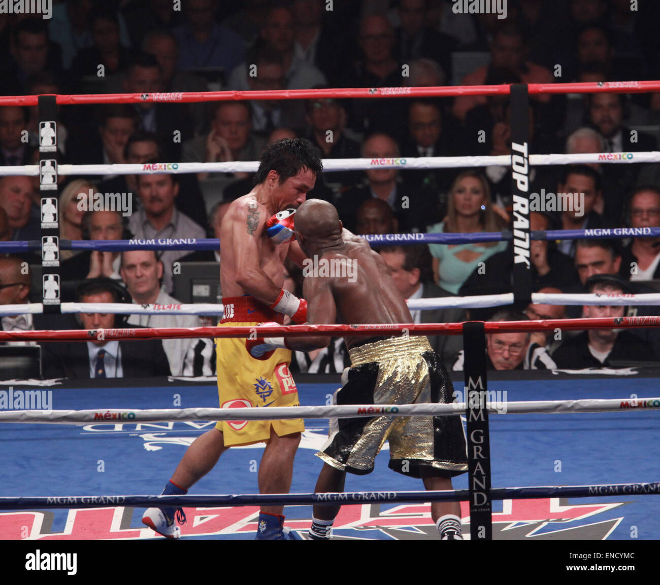 Las Vegas, Nevada, USA. 2nd May, 2015. Boxers Floyd Mayweather and ...