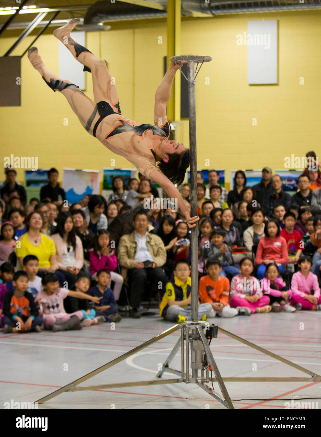 Toronto, Canada. 2nd May, 2015. An Acrobat from Chinese Hebei Acrobatic ...