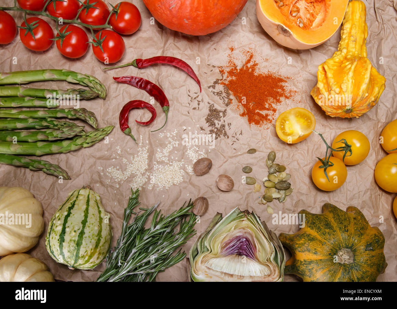 vegetables and spices Stock Photo - Alamy