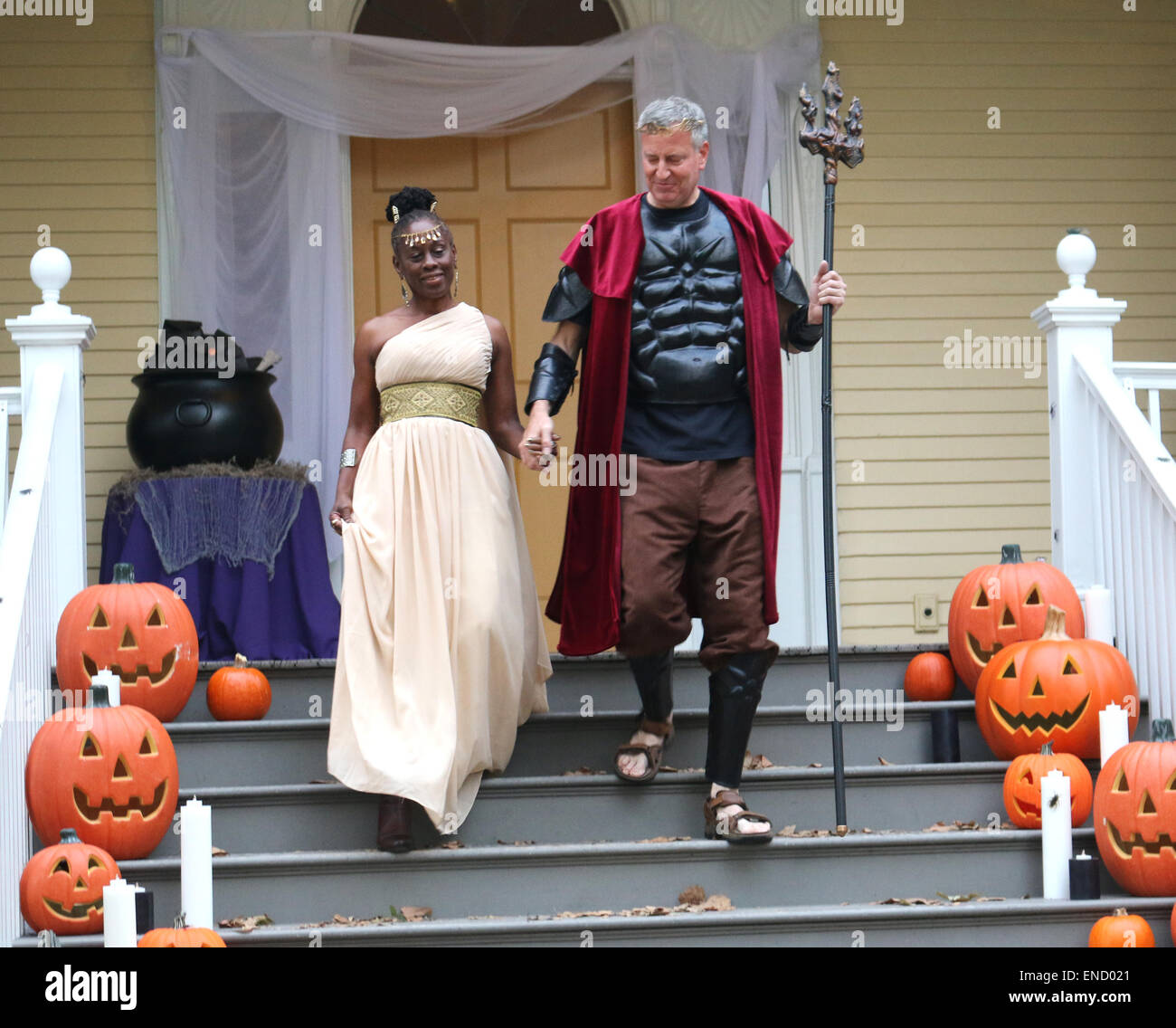 Mayor Bill de Blasio and first lady Chirlane McCray host a Halloween ...