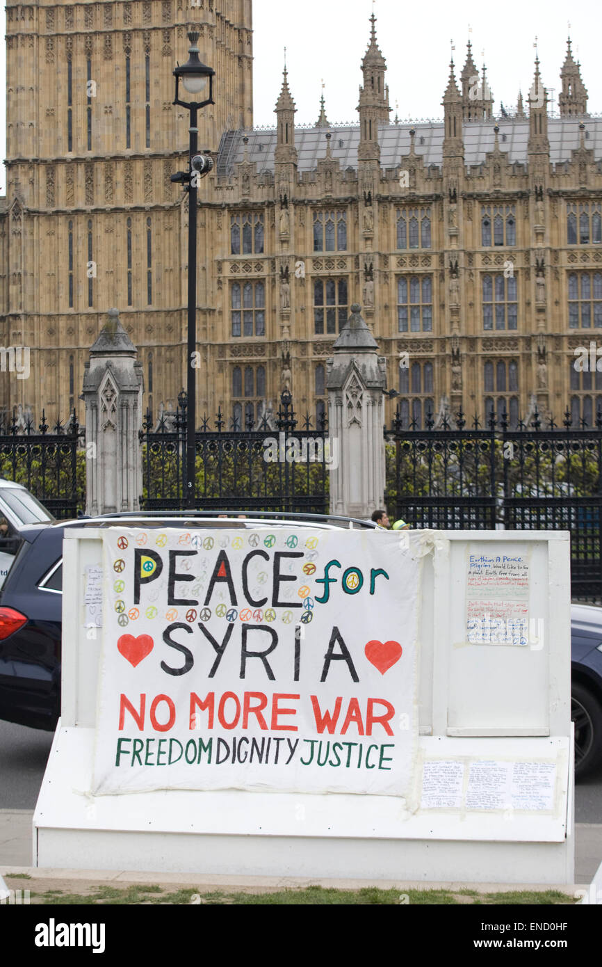 Peace for Syria protest outside the house of parliament London Stock ...