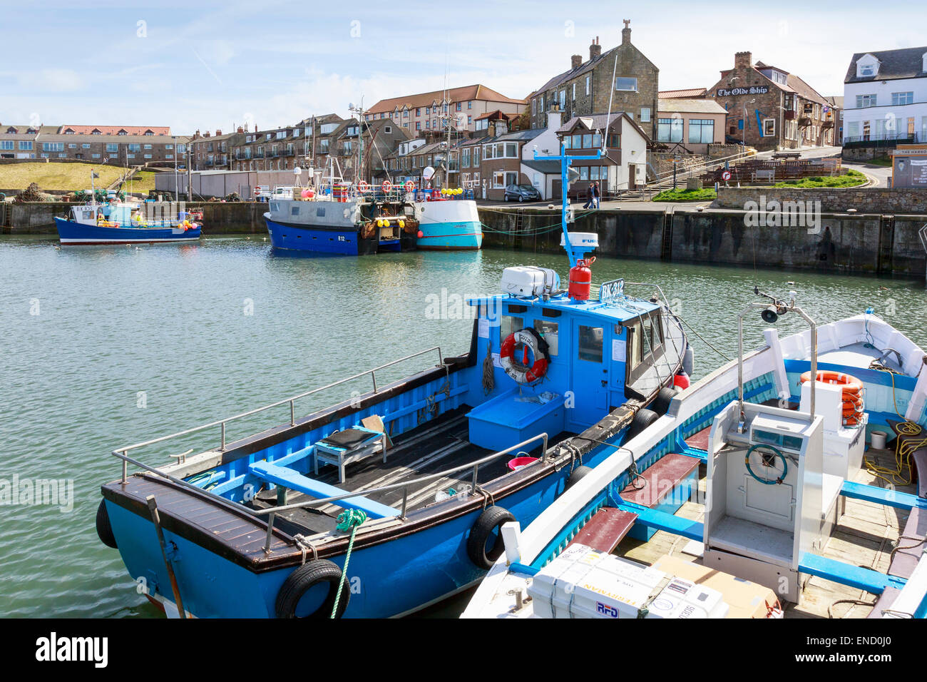 Seahouses harbour, Northumberland, England, UK Stock Photo - Alamy