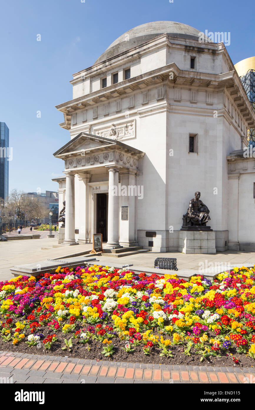 The Birmingham Hall of Memory and the New Birmingham Library, West Midlands, England, UK Stock ...