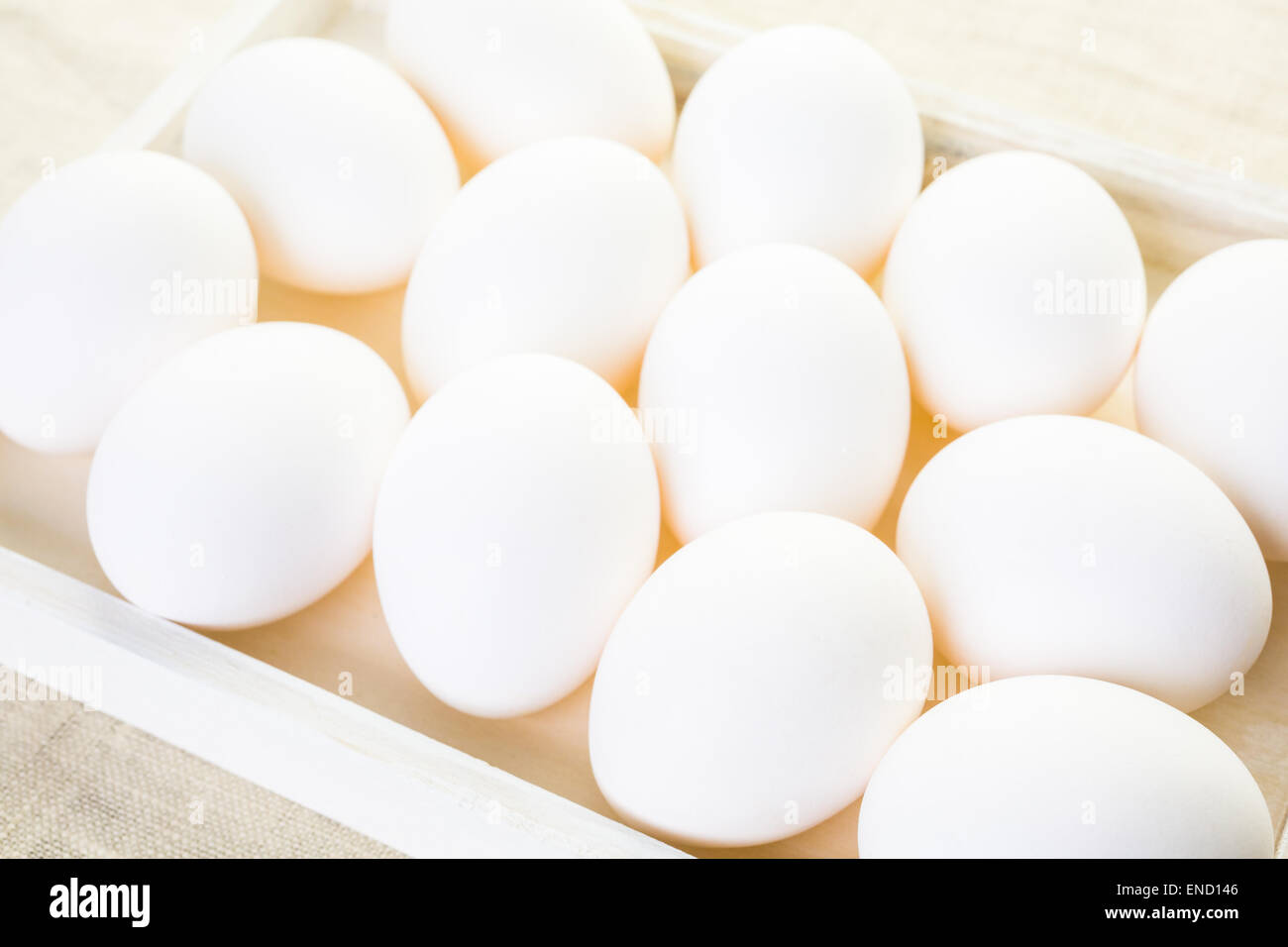 Farm fresh organic white eggs Stock Photo - Alamy