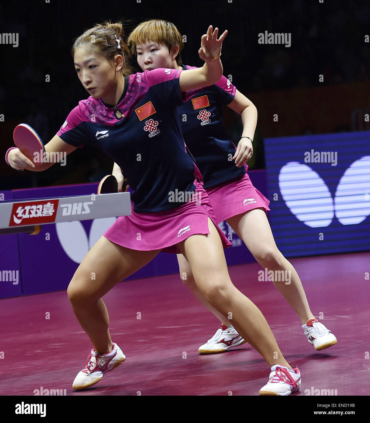 Suzhou, China's Jiangsu Province. 3rd May, 2015. China's Zhu Yuling/Liu ...