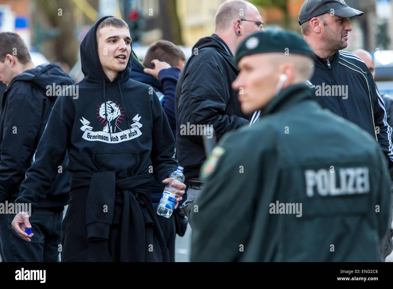 Demonstration of right wing Neo-Nazi party "Die Rechte", a first of May ...